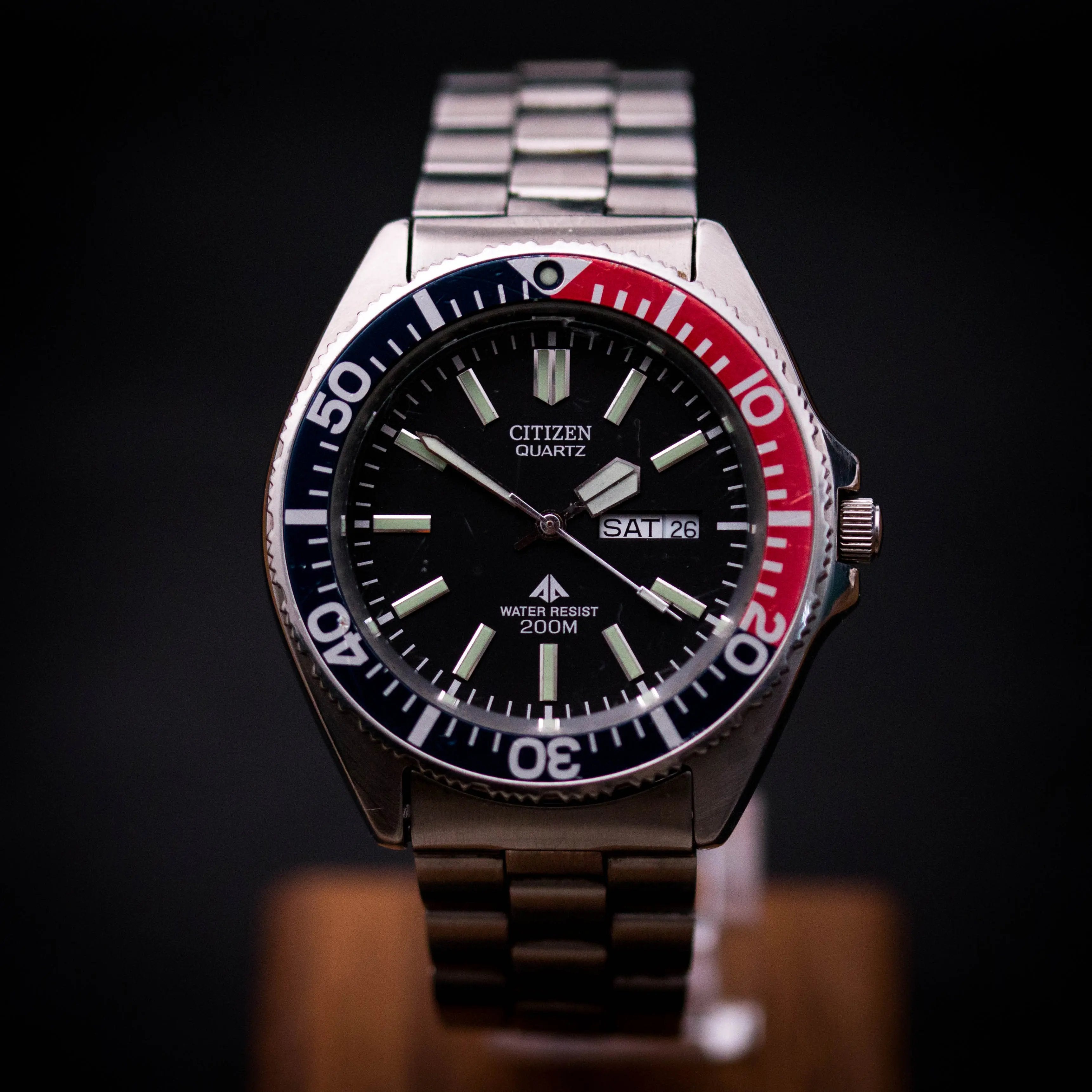 CITIZEN Promaster 200M Day Date - Pepsi Diver ref.5502 - DropAndWatch