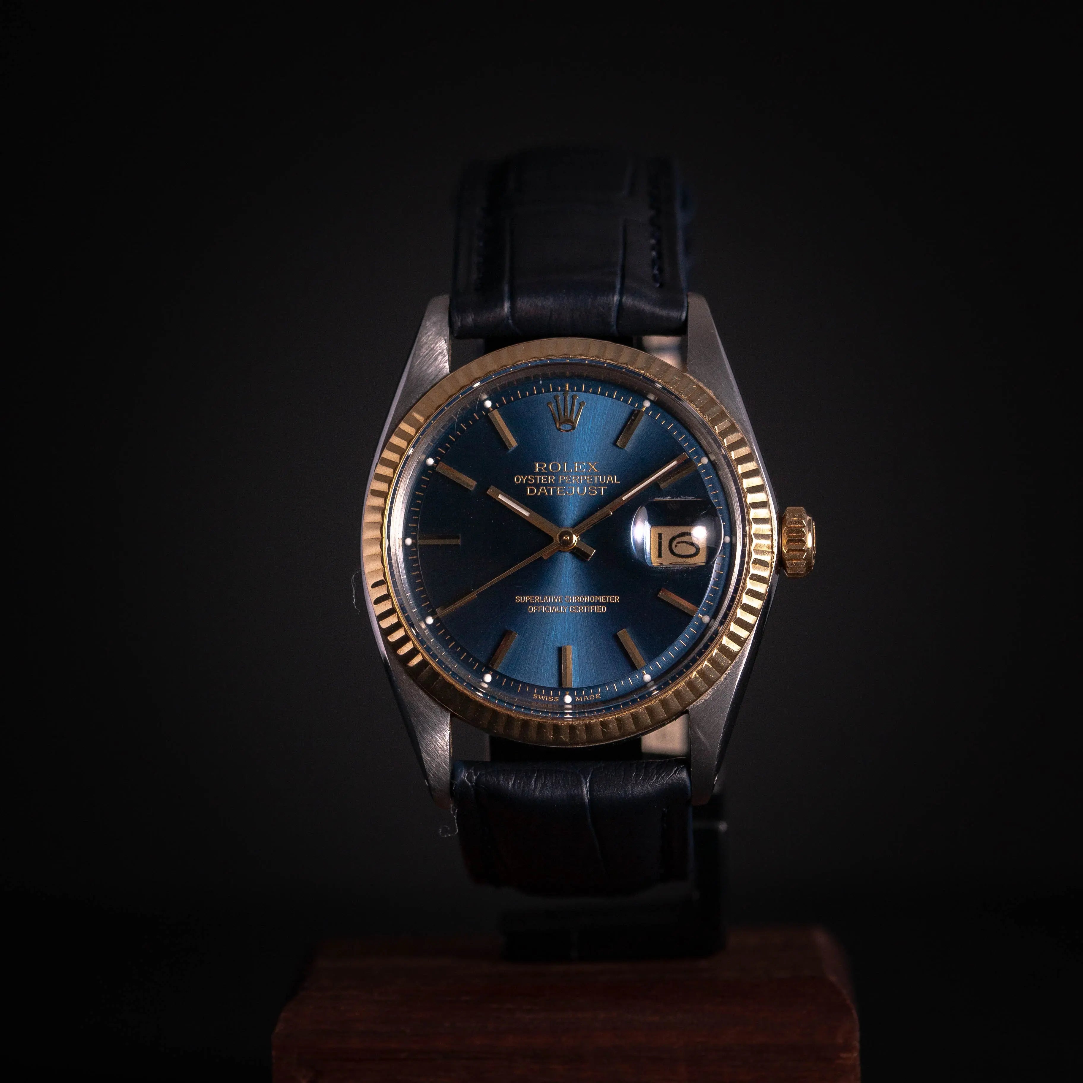 ROLEX Oyster Perpetual Datejust 1601 BlueDial- 1965 - DropAndWatch